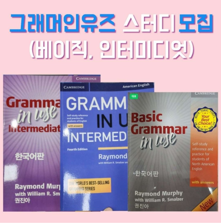 [모집] 그래머인유즈 베이직 인터미디어트 왕초보 영어~중급 Grammar In Use Basic Intermediate