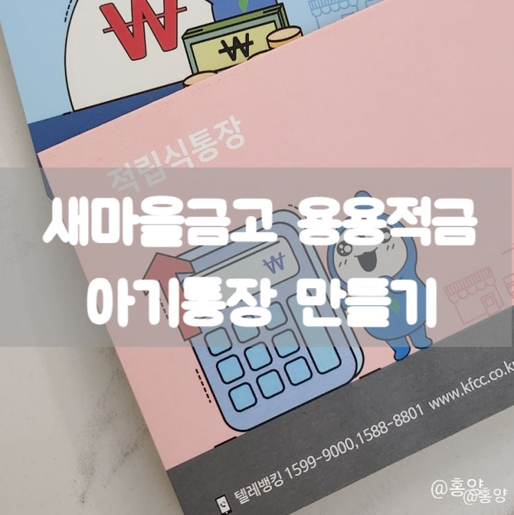 새마을금고 용용적금 만들고 온 후기 아기통장 준비물 네이버 블로그