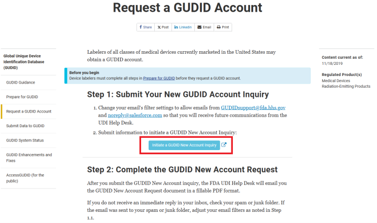 Job #4. FDA - GUDID 계정 신청 : 네이버 블로그