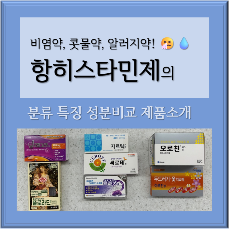 항히스타민제 비염약 콧물약 알러지약🤧항히스타민제의 분류 특징 부작용 주의사항 성분 1세대 2세대 3세대 네이버 블로그