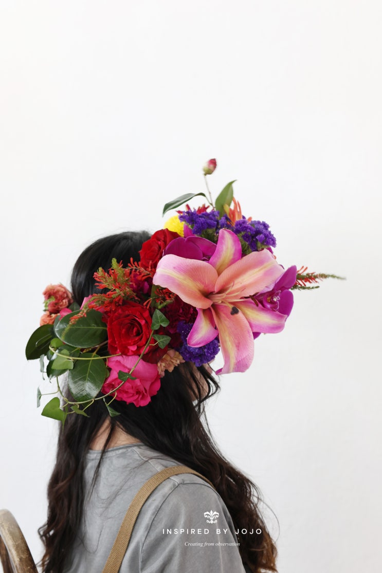 인스파이어드바이조조 플라워 스쿨 플로리스트 전문가 과정헤드 드레스 Headdress 네이버 블로그