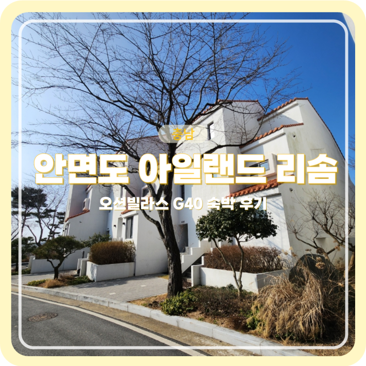 충남 태안 안면도 숙소 아일랜드 리솜 리조트 오션빌라스 G40 후기 네이버 블로그