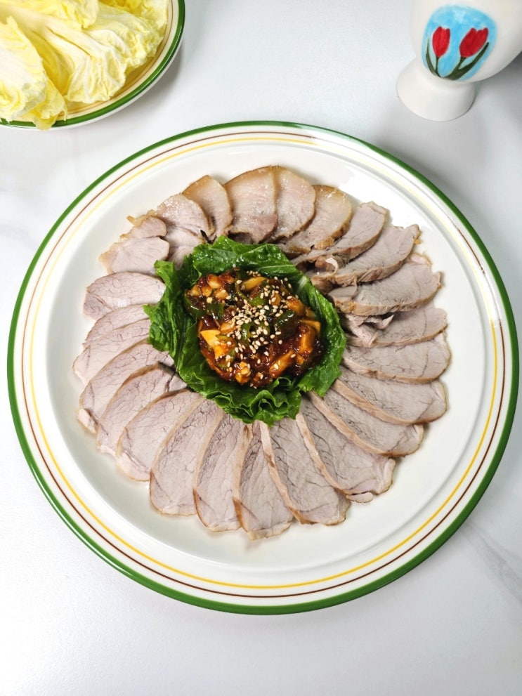 돼지 앞다리살 수육 맛있게 삶는법 백종원 돼지고기 레시피 네이버 블로그