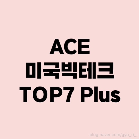 ACE 미국빅테크TOP7 Plus TIGER indxx 비교 수수료 종목구성비율 나스닥 빅테크투자 : 네이버 블로그