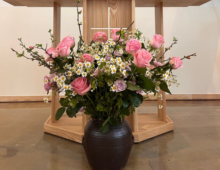 가까운교회 제단 꽃장식 : 네이버 블로그