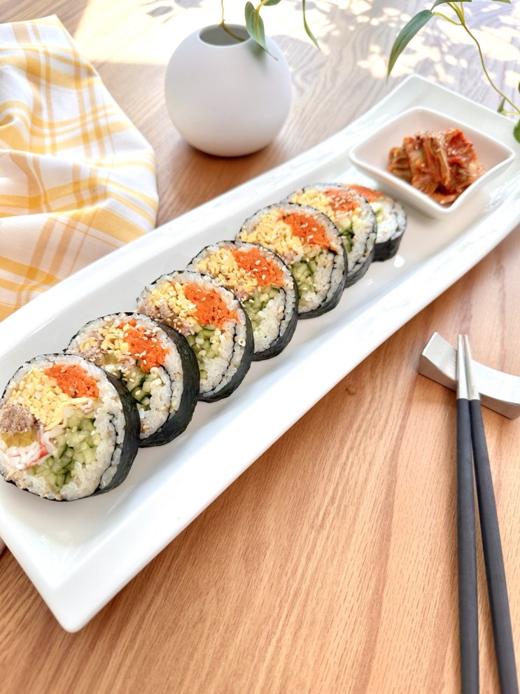 당근라페 김밥 만들기 묵참김밥 주말 도시락 김밥ft꿀조합 김밥재료 네이버 블로그