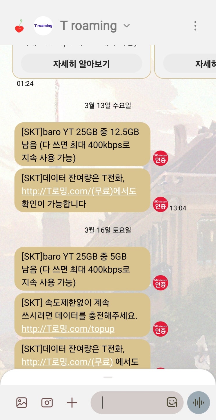 SKT 로밍 baro 요금제 3주 미국 캐나다 내돈내산 이용후기 : 네이버 블로그