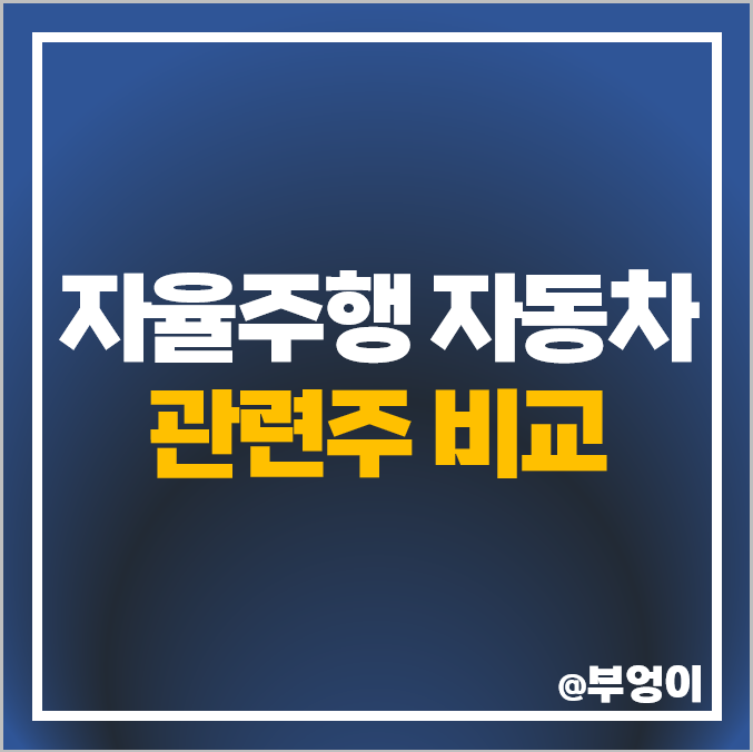 코스피 자율주행 자동차 관련주 대장주 엠씨넥스 주가 기아차 주식 네이버 블로그