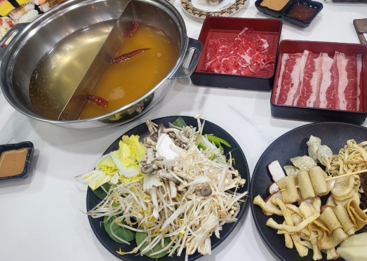 분당 미금역 샤브야키 회전초밥 고기까지 무한리필♡ 평일런치 먹고옴 네이버 블로그