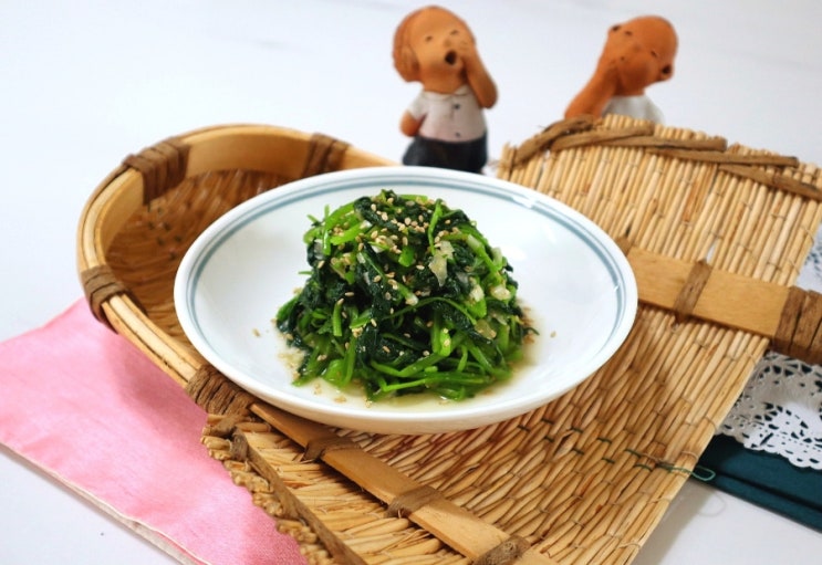 데친 참나물무침 만드는 법 봄나물무침 반찬 레시피 네이버 블로그