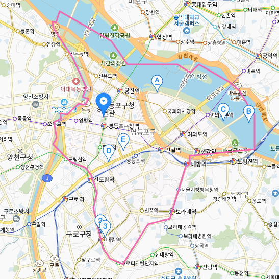 영등포구 손품 입지 분석지적편집도 법정동 행정동 생활권 인구 직장 교통 학군 공급 아파트 시세 네이버 블로그
