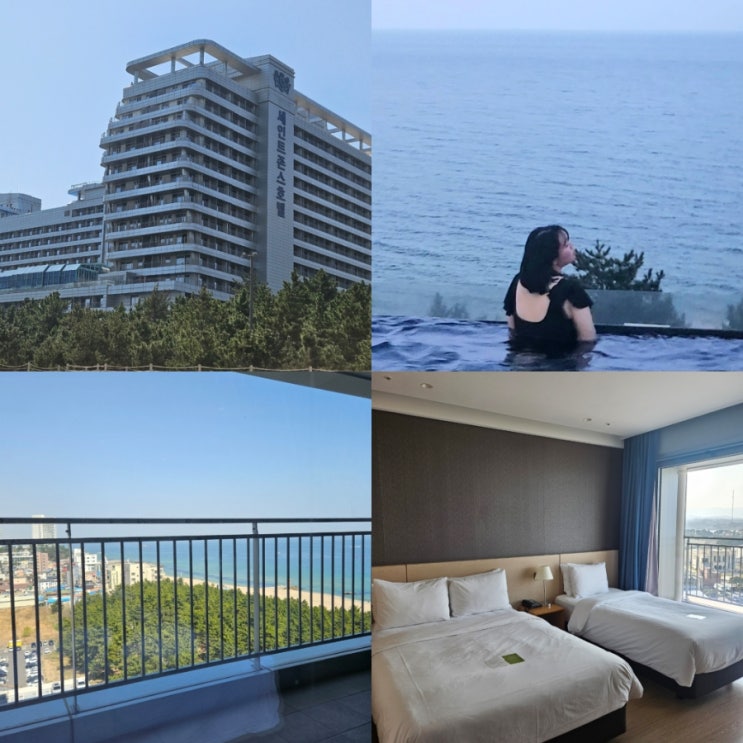 강릉 호캉스 오션뷰 인피니트풀 호텔 세인트존스 호텔 골져스 파셜오션 트윈룸 네이버 블로그