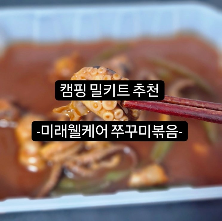 캠핑 밀키트 추천 특허받은 발열 볶음요리 미래웰케어 쭈꾸미볶음 네이버 블로그