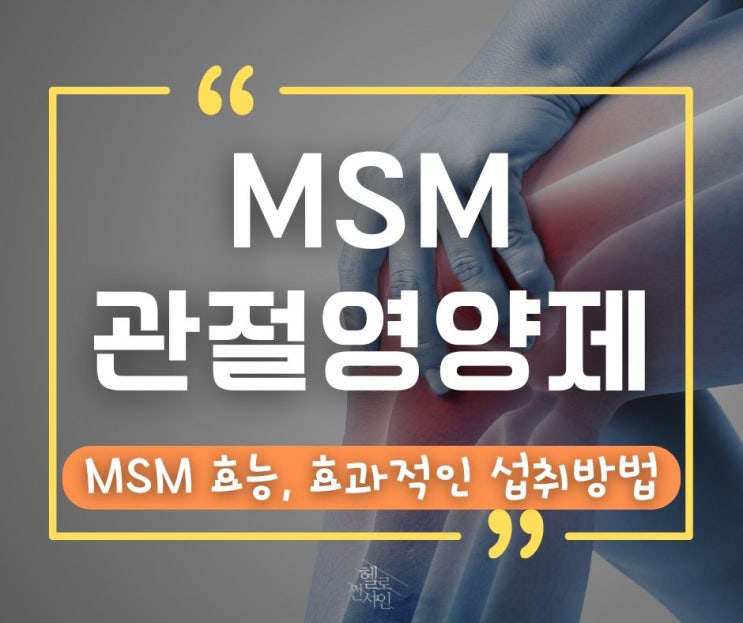 MSM관절영양제 식이유황 뜻 효능, 부작용 : 네이버 블로그