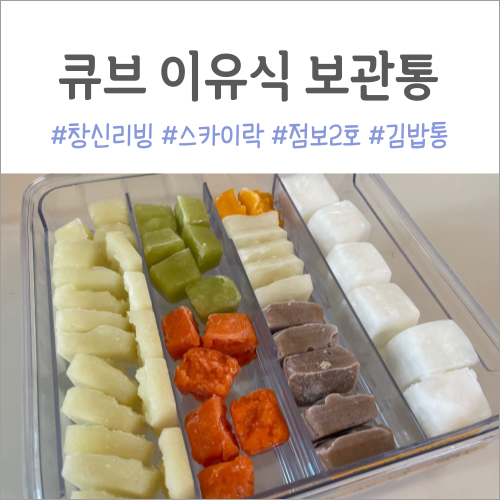 토핑이유식 큐브 냉동 보관통 추천 Ft내돈내산 창신리빙 스카이락 점보2호 김밥 밀폐용기 네이버 블로그