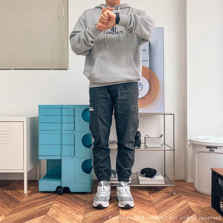 뉴발란스 993 그레이 오버핏 후드티 카고바지 조거팬츠 남자 봄코디 운동화 추천 Ootd 네이버 블로그