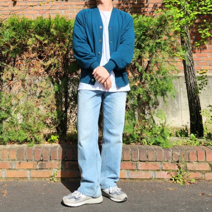 남자 가디건 브랜드 히즈핸더 컬러 하나로 코디 완성 네이버 블로그