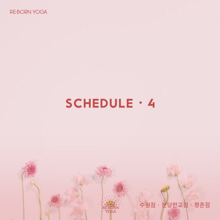 4월 새봄 리본요가 스케줄 판교요가 수원요가 안양요가 평촌요가 평촌하타요가 의왕요가 범계요가 과천요가 광교요가