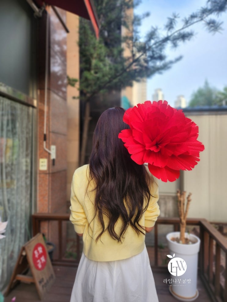 자이언트플라워 카네이션 원데이클래스 꽃만들기 경기화성동탄오산용인평택수원 토탈공예출강전문강사 라임나무공방