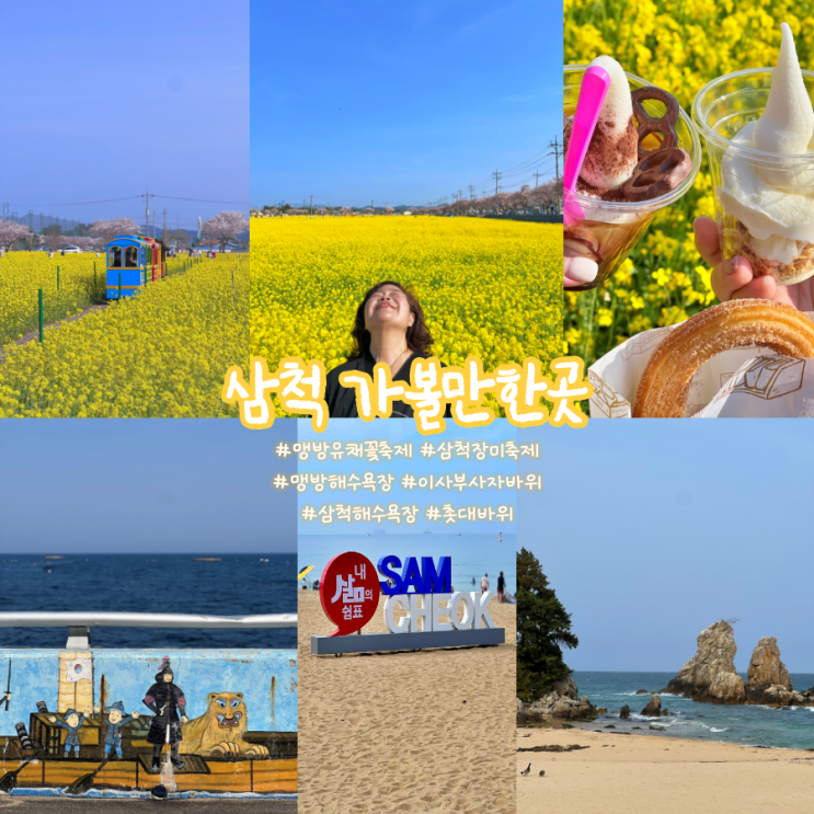 삼척 가볼만한곳 Best 삼척여행코스 입장료no 맹방유채꽃축제 막차타요🌼 네이버 블로그