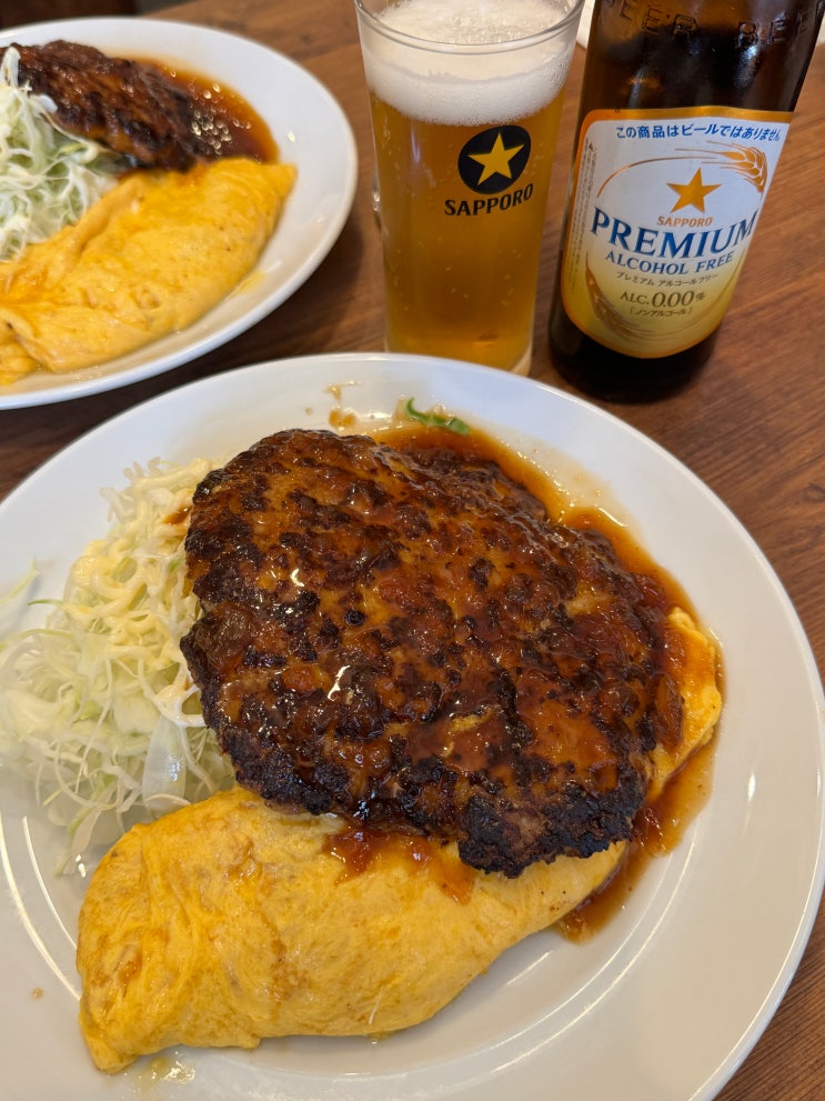 오사카 혼마치 사루쇼쿠도sarushokudo 돈테키 함박스테이크 정식 일본 현지인 웨이팅 맛집 네이버 블로그