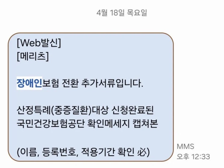 루푸스 뇌동맥류 산정특례 장애인 전용보험 전환 방법 필요한 서류 연말정산 추가 인적공제 가능 성모병원 파업 후 상황 진료 2주전