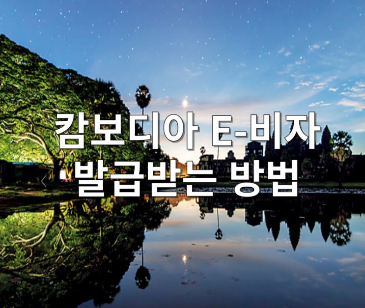 캄보디아 E비자 발급방법 캄보디아 비자 신청 캄보디아 여행 준비물 네이버 블로그