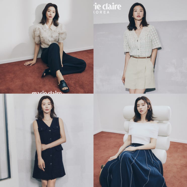 마리끌레르 화보 속 이주빈 패션 옷 스타일 한섬 마인 원피스 여름 니트 추천 20대 30대 여자 여름 코디 참고해봐