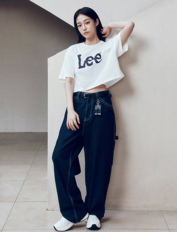 노윤서 Lee 오버핏 반팔 반팔티 반팔 코디 여자 여름 코디 아이템 가격은 코튼 소재 폴리에스터 원단 네이버 블로그