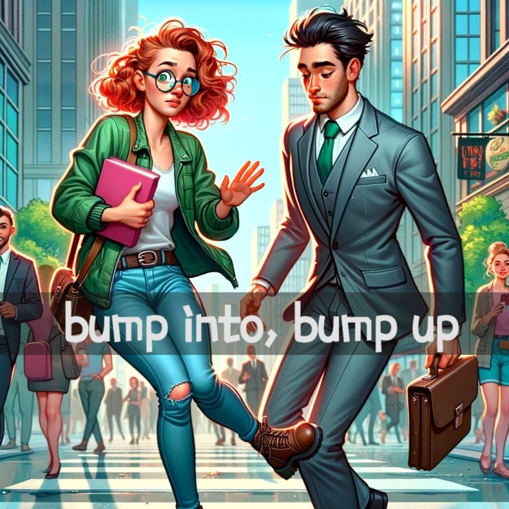 영어 구동사 bump into, bump up 뜻 예문으로 알아보기 : 네이버 블로그