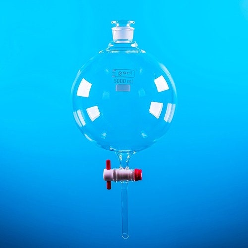 [유리초자] 대용량 글로브형 분액깔때기 5L, 10L, 20L Large Capacity Globe Shape Funnel ...