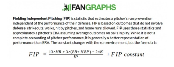 MLB용어 | FIP(수비무관 방어율) : 네이버 블로그