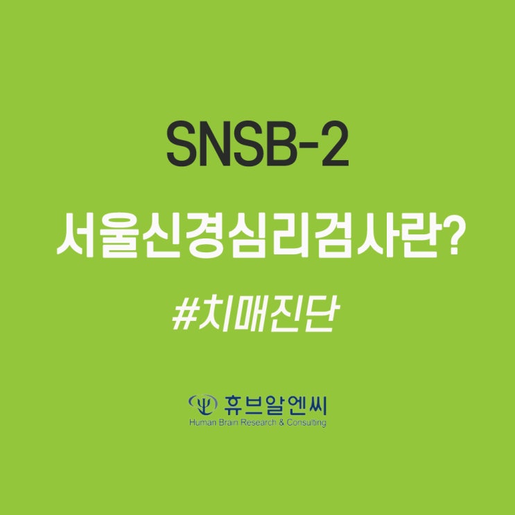 SNSB-II (서울신경심리검사 제2판) 검사 알아보기 : 네이버 블로그
