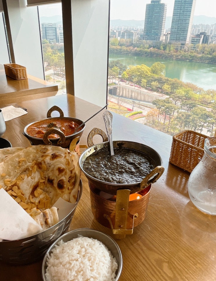 잠실역 맛집 잠실 롯데타워 맛집 석촌호수 뷰 예약한 인도커리 전문점 아그라 롯데 잠실에비뉴엘점 단품메뉴 주문
