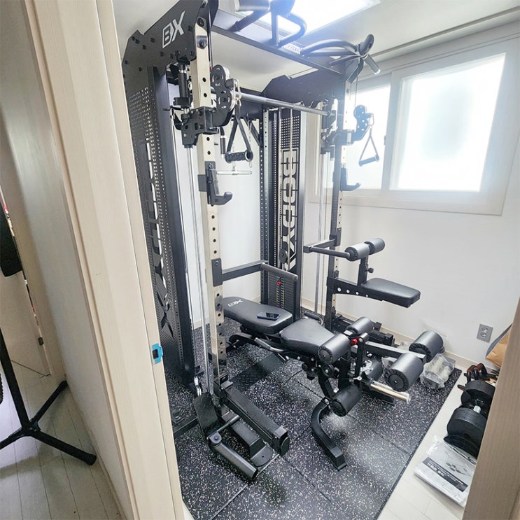 2024년 4월 26일 홈짐 실내 헬스운동기구 설치 바디엑스 마하 블록로딩 스미스머신 M9 네이버 블로그
