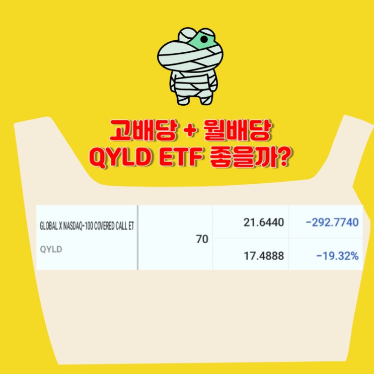 커브드콜 무섭다 QYLD ETF 1주 매수 [70주 보유] : 네이버 블로그