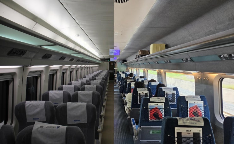 [KTX-청룡 개통 | Ep.2] '청룡열차' KTX-청룡 탑승기 _ 근데 기존 KTX 와의 비교를 곁들인.. (좌석 간격, 충전 포트, 자판기, 속도 등) : 네이버 블로그