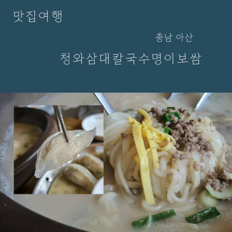 아산 피나클랜드 맛집 청와삼대칼국수명이보쌈 본사직영점 낙지만두 네이버 블로그