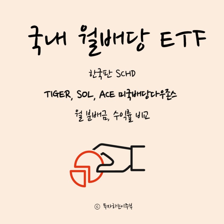 국내 월배당 SCHD ETF - TIGER, SOL, ACE 미국배당다우존스 월분배금, 수익률 비교 : 네이버 블로그