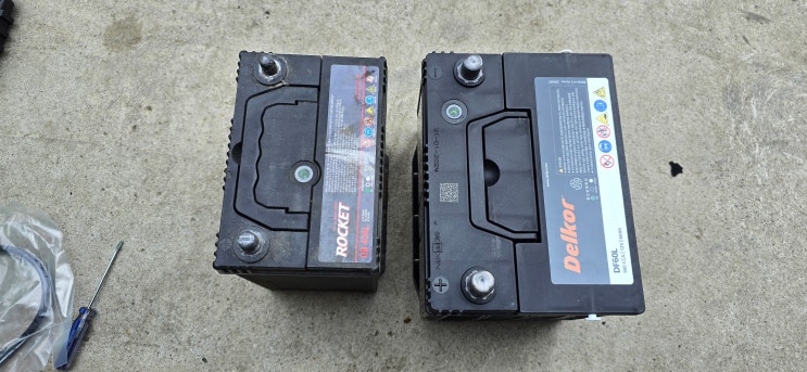 기아 올뉴 모닝 수동 TA 40AH->60AH 배터리 용량 업그레이드 / 델코 배터리 60 교환 ( 트레이,IBS 센서,터미널 ...