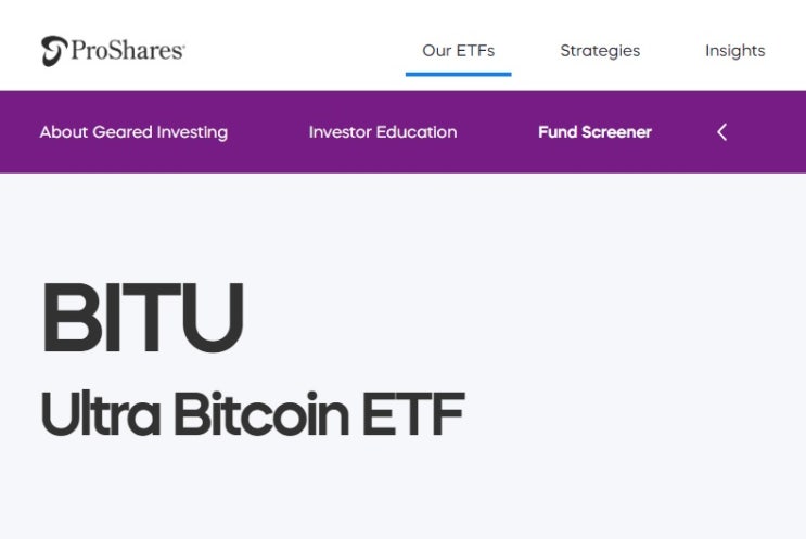 비트코인 시세 전망 현물 레버리지 2X etf BITU 배당 : 네이버 블로그