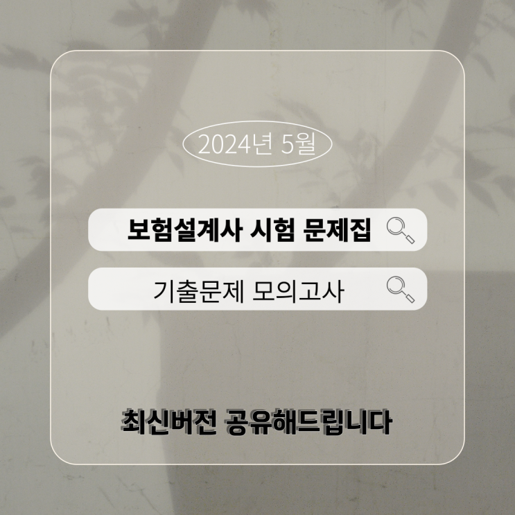 2024년 5월 보험설계사 모의고사 교재 기출문제 손해보험 생명보험 변액보험 시험 문제집 네이버 블로그
