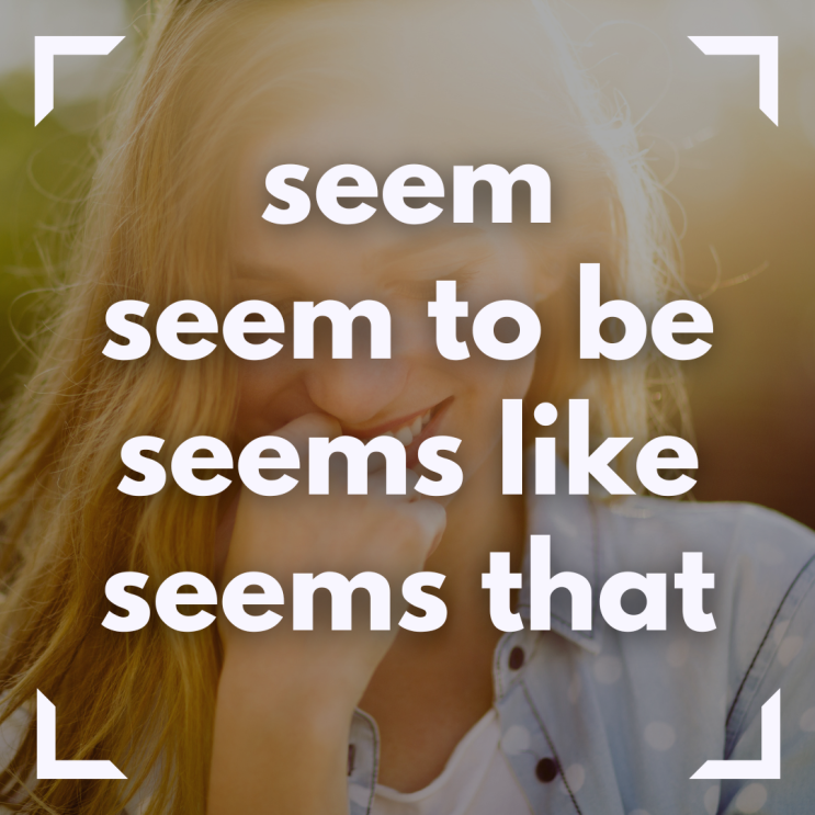 seem / seem like / seem to be / seem that 뜻, 뉘앙스 차이 : 네이버 블로그