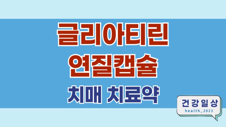 글리아티린연질캡슐 성분 효과 효능 가격 부작용 처방 복용법 치매 뇌기능 개선 치료제 네이버 블로그