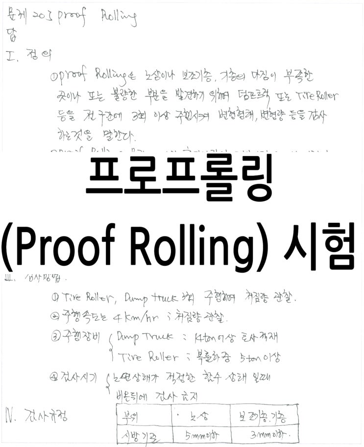 건축시공기술사 Sub Note : 프로프롤링(Proof Rolling) 시험 : 네이버 블로그