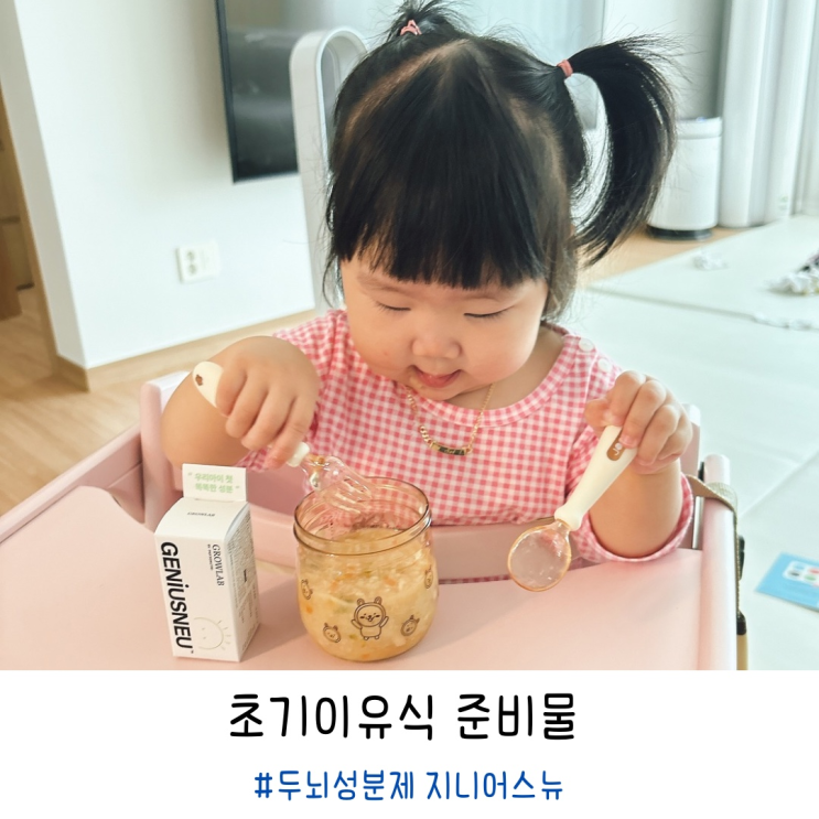 6개월 초기이유식 시작 시기 준비물 돌아기 영양제 지니어스뉴 네이버 블로그