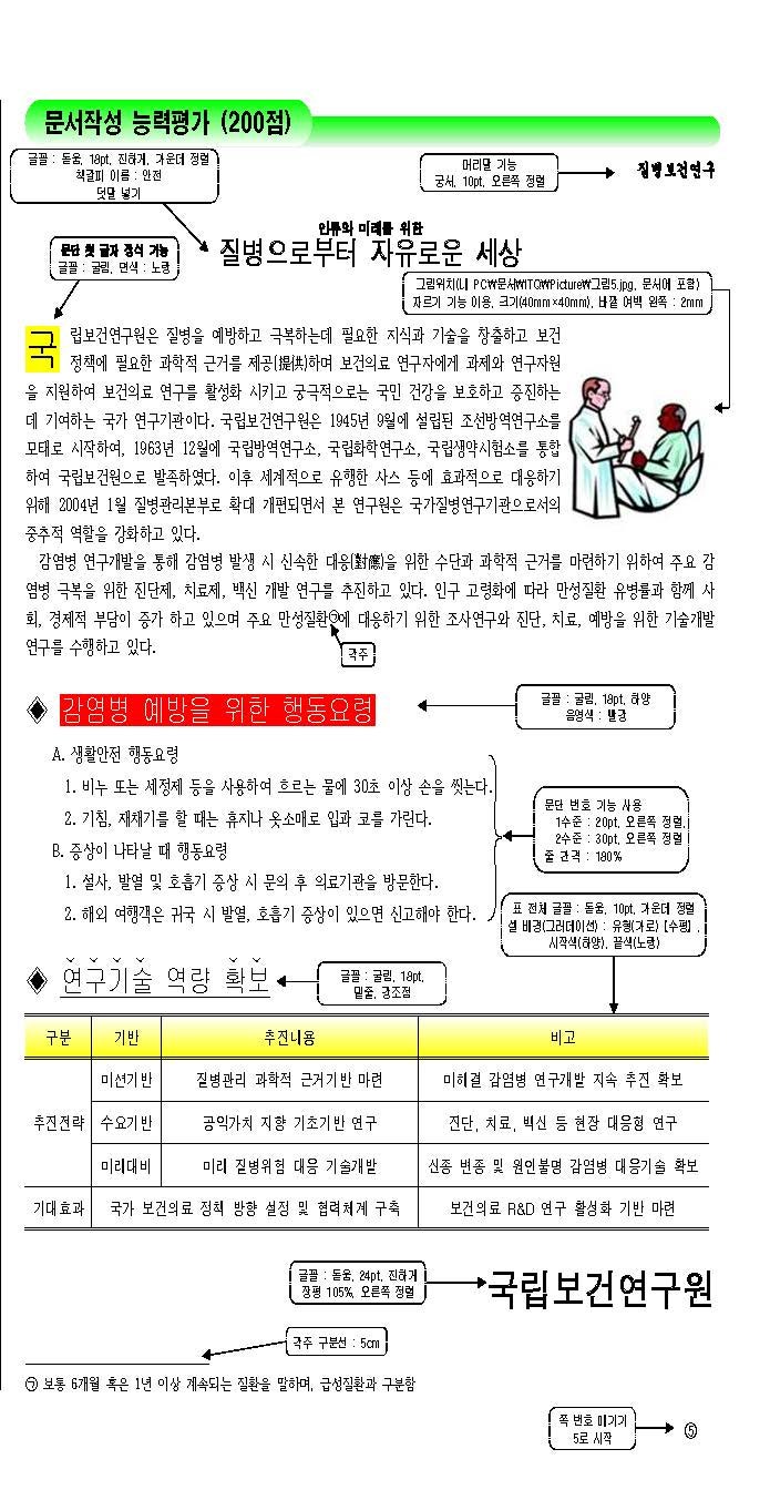 ITQ 한글 2024년 5월 기출문제모음 : 네이버 블로그