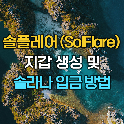 [월렛] 솔플레어(SolFlare) - 지갑 생성 및 솔라나 입금 방법 : 네이버 블로그