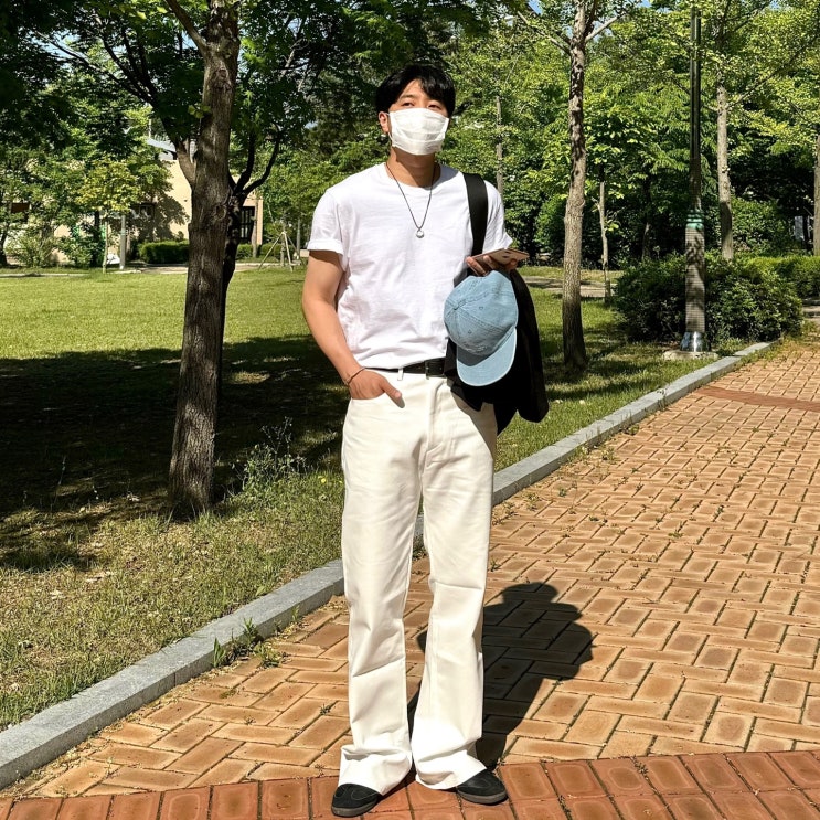 보우어 팬츠 디자이너브랜드 남자 화이트진 여름바지 코디 네이버 블로그