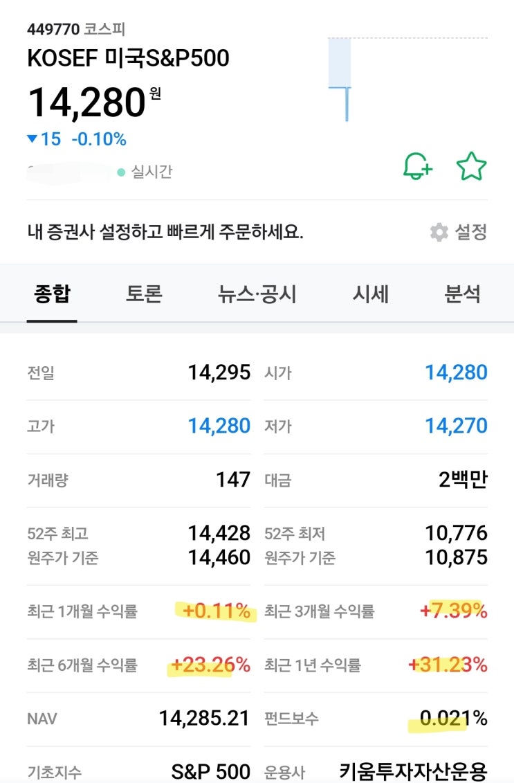 [ISA] 파생상품 서비스 이용 동의로 해결(Tiger S&P 500 (H) TR 주문) : 네이버 블로그